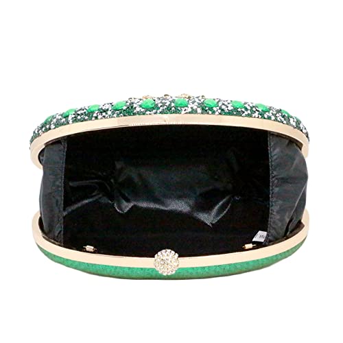 Green Purses for Women,Clutch Purses for Women Wedding Party Rhinestone Evening Bag Bridal Diamond Handbag (green)