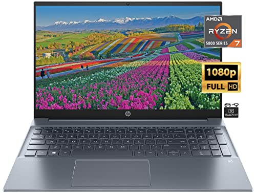 2022 Flagship HP Pavilion 15.6" FHD 1080P IPS Laptop, 8-Core AMD Ryzen 7-5700U (Upto 4.3GHz, Beat i7-1180G7), 64GB RAM, 2TB SSD, Webcam, WiFi 6, Long Hour Battery, Audio B&O, Win11+Accessory