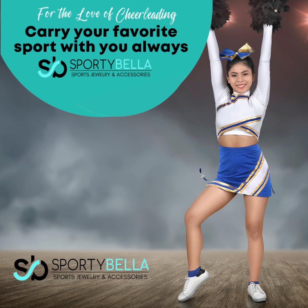 Sportybella Cheer Keychain, She Believed She Could So She Did Cheerleading Backpack Charm, Cheer Jewelry Gift for Cheerleaders and Cheer Teams