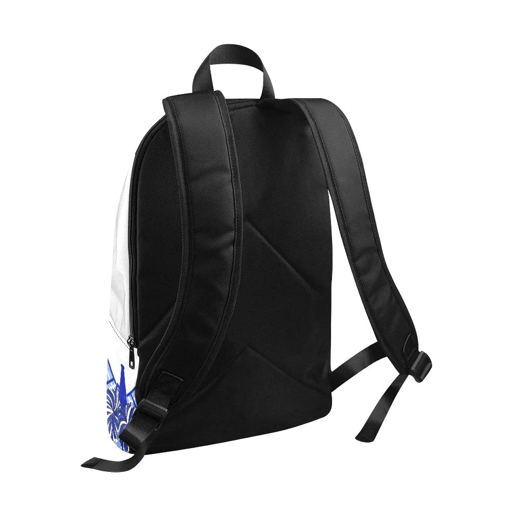 CUXWEOT Personalized Cheerleader Blue Backpack with Name Custom Travel Bag for women Men