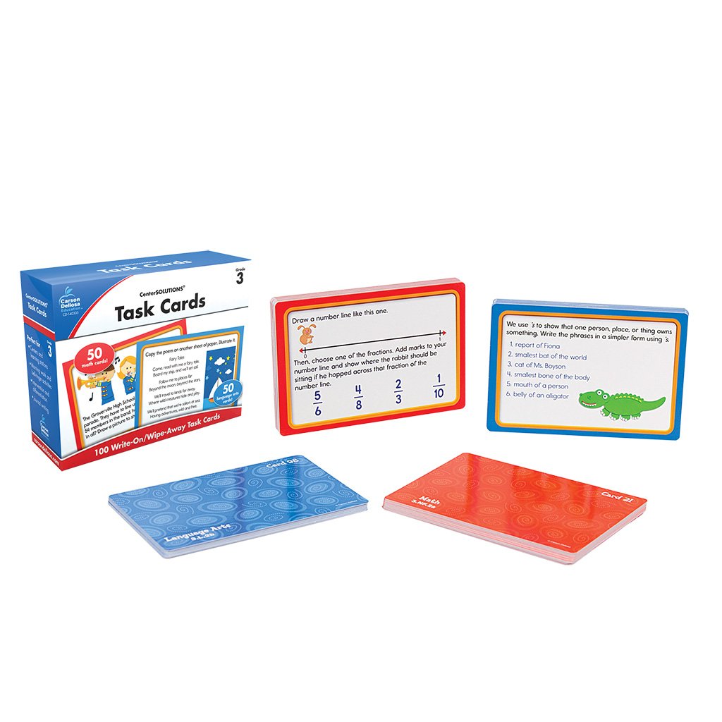 Carson-Dellosa Task Cards Learning Cards Grade 3