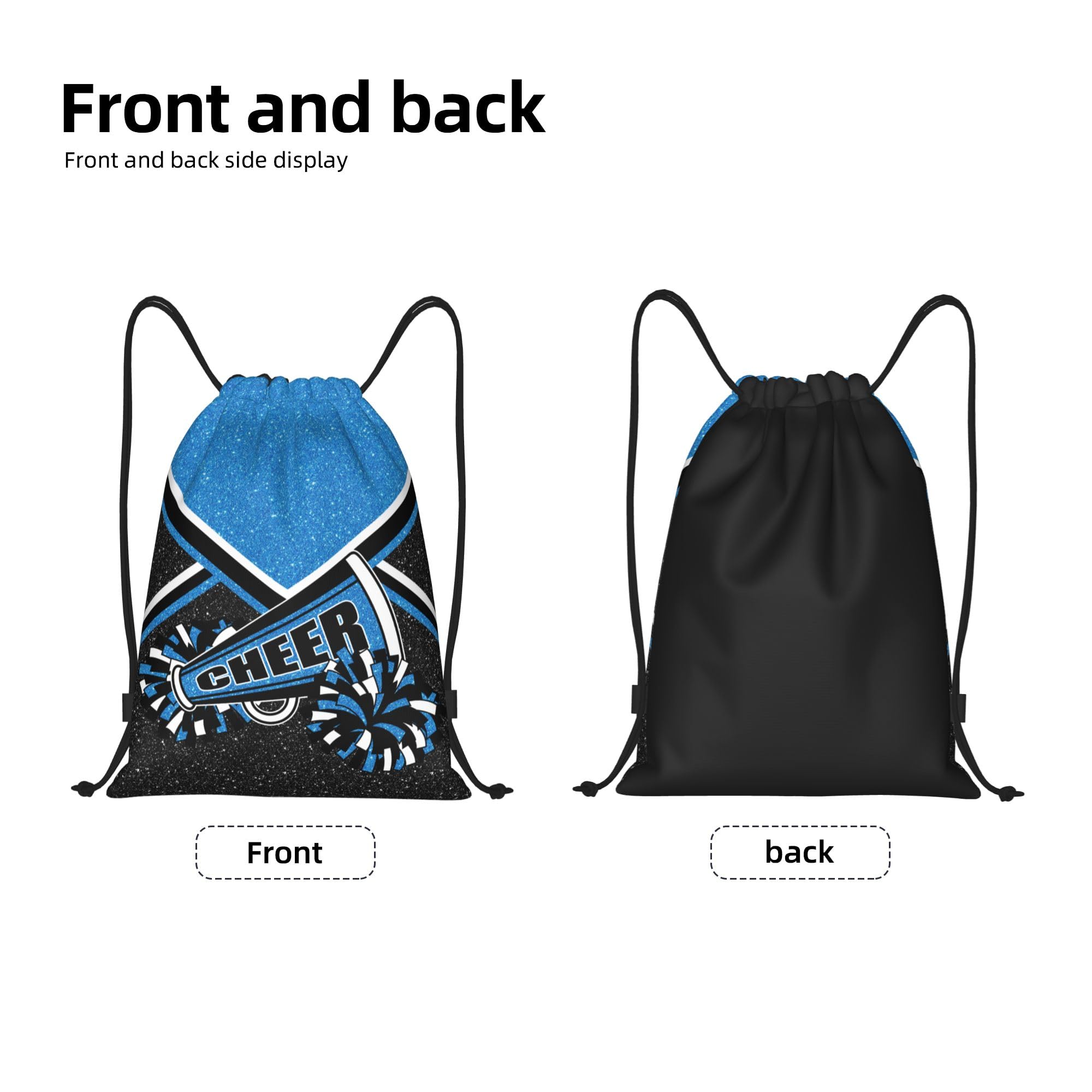 Custom Cheerleading Drawstring Bag Personalized Cheer Bags with Name Cheer Drawstring Bag for Cheerleaders Cheerleader Gift