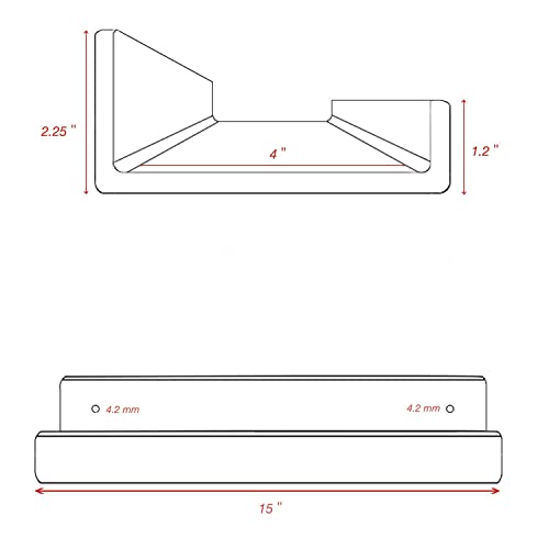 YestBuy 4 Pack Acrylic Floating Wall Shelves 15",Invisible Kids Bookshelf, Pop Display,Wall Mounted Shelves Storage Organizer for Bedroom,Bathroom,Living Room,Kids Room