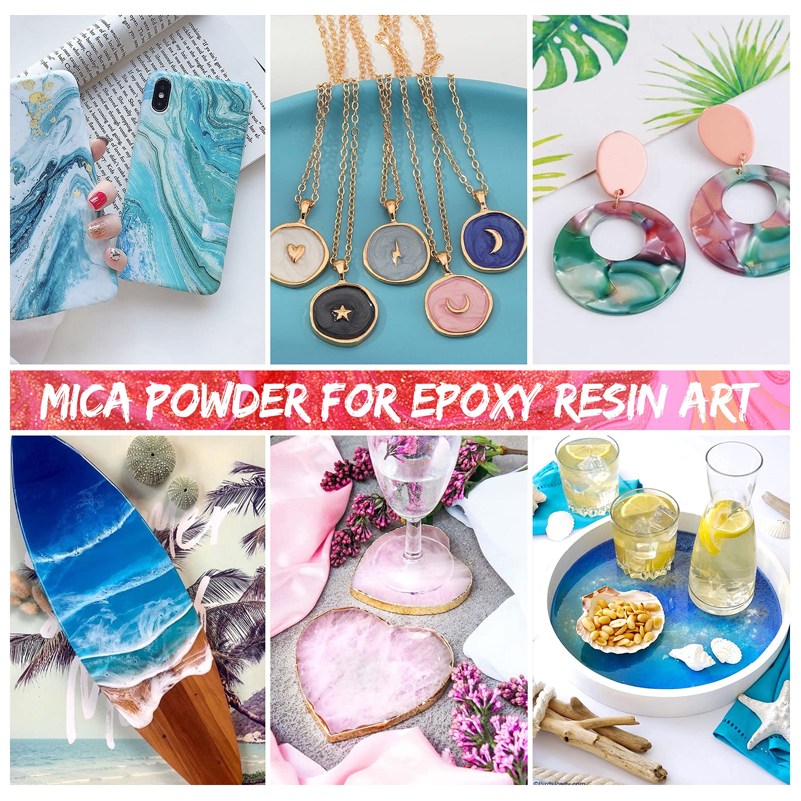 HTVRONT Mica Powder for Epoxy Resin 130g - 26 Colors Shimmery Pigment Powder - Easy to Mix & Natural Resin Mica Powder for Soap Making, Lip Gloss, Bath Bombs