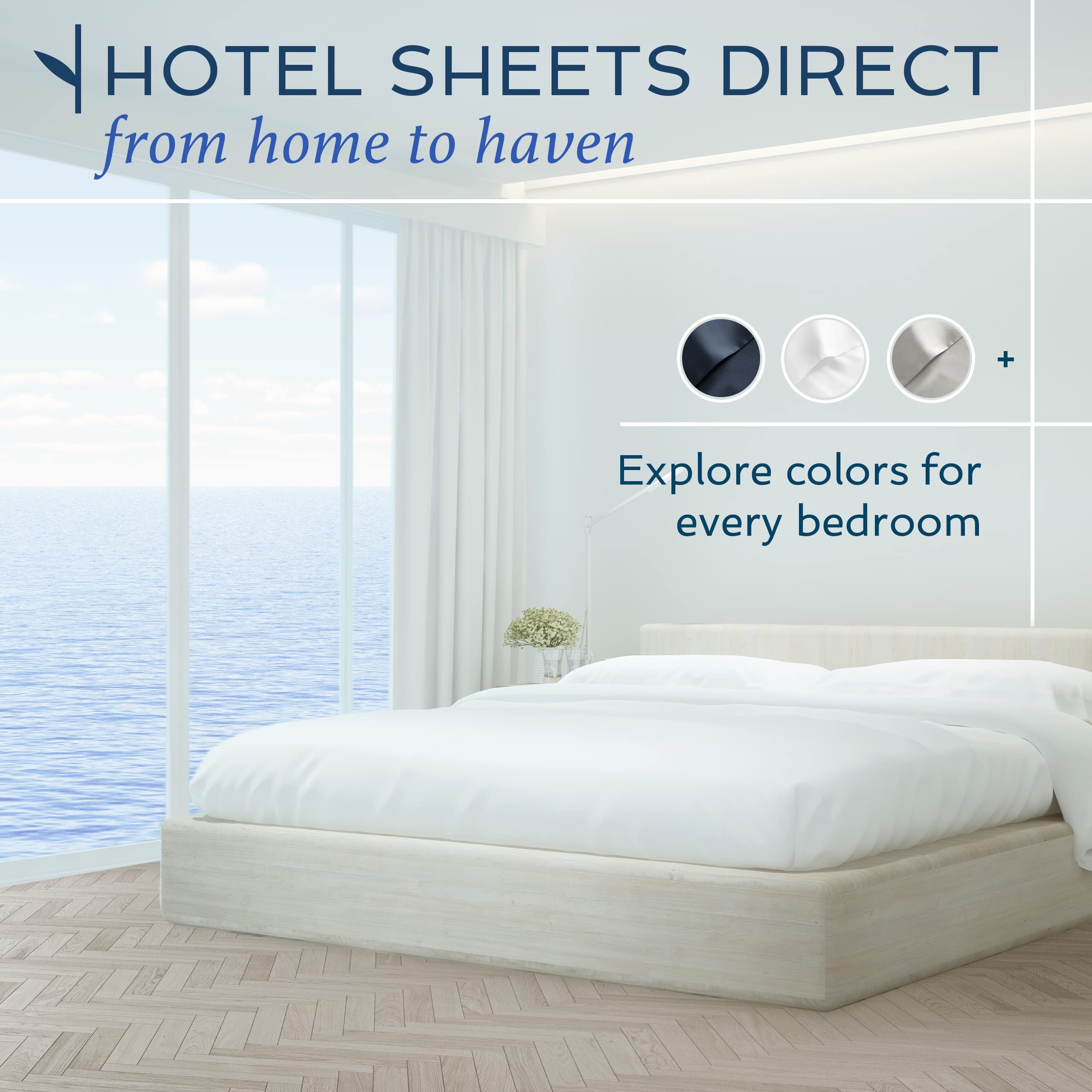 Hotel Sheets Direct 100% Bamboo Sheets - Queen Size Sheet and Pillowcase Set - Cooling, 4-Piece Bedding Sets - White
