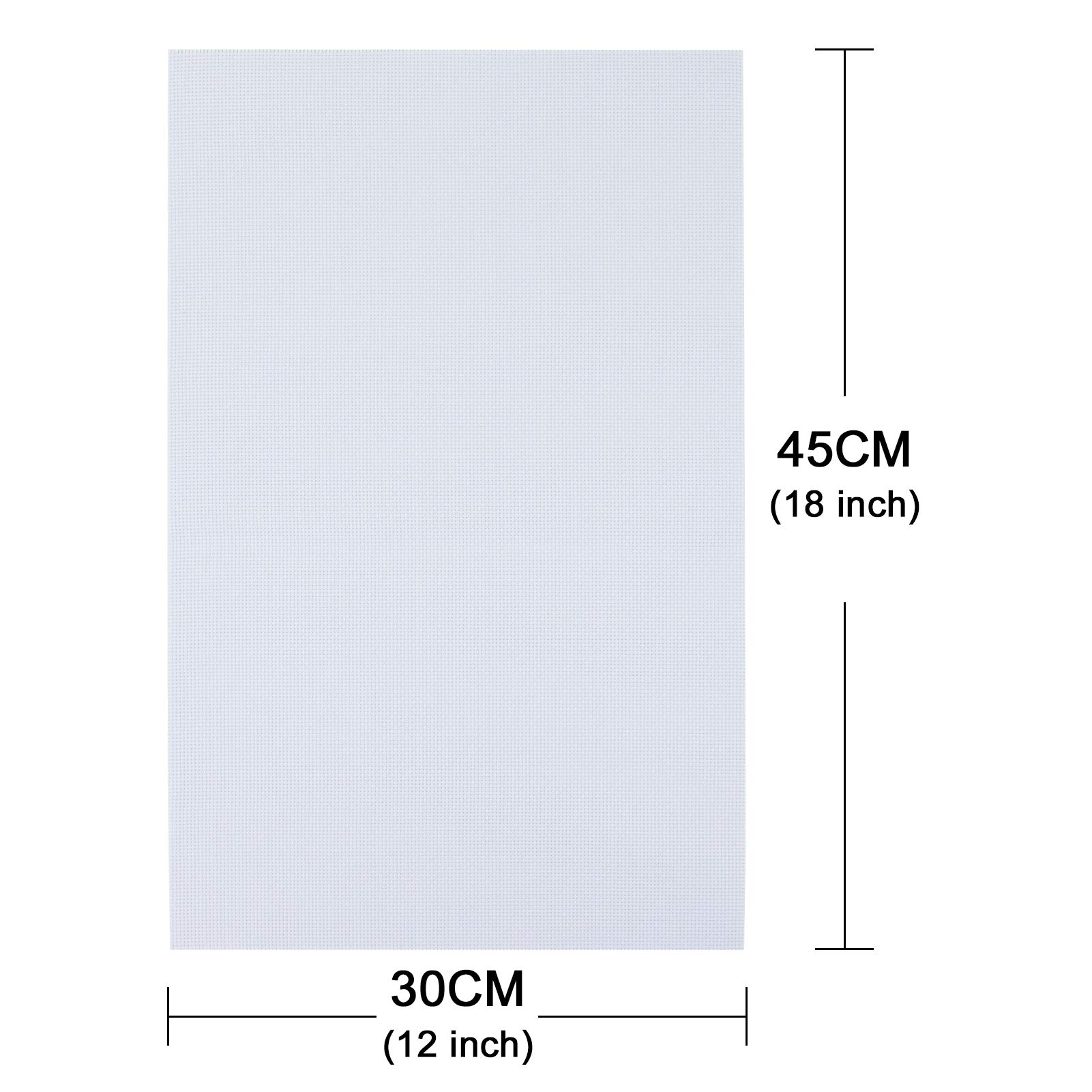 Similane 6 Pieces Aida Cloth 14 Count Cross Stitch Fabric, White, 12 by 18-Inch