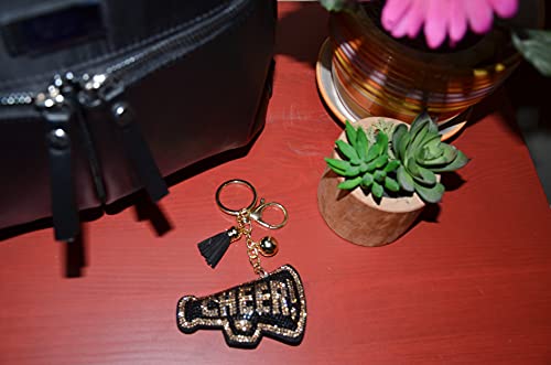 Cheer Keychain for Girls, Bling Cheerleader Backpack Keychain, Cheer Bag Charms