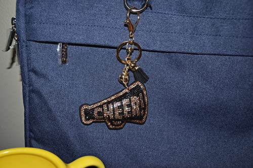 Cheer Keychain for Girls, Bling Cheerleader Backpack Keychain, Cheer Bag Charms