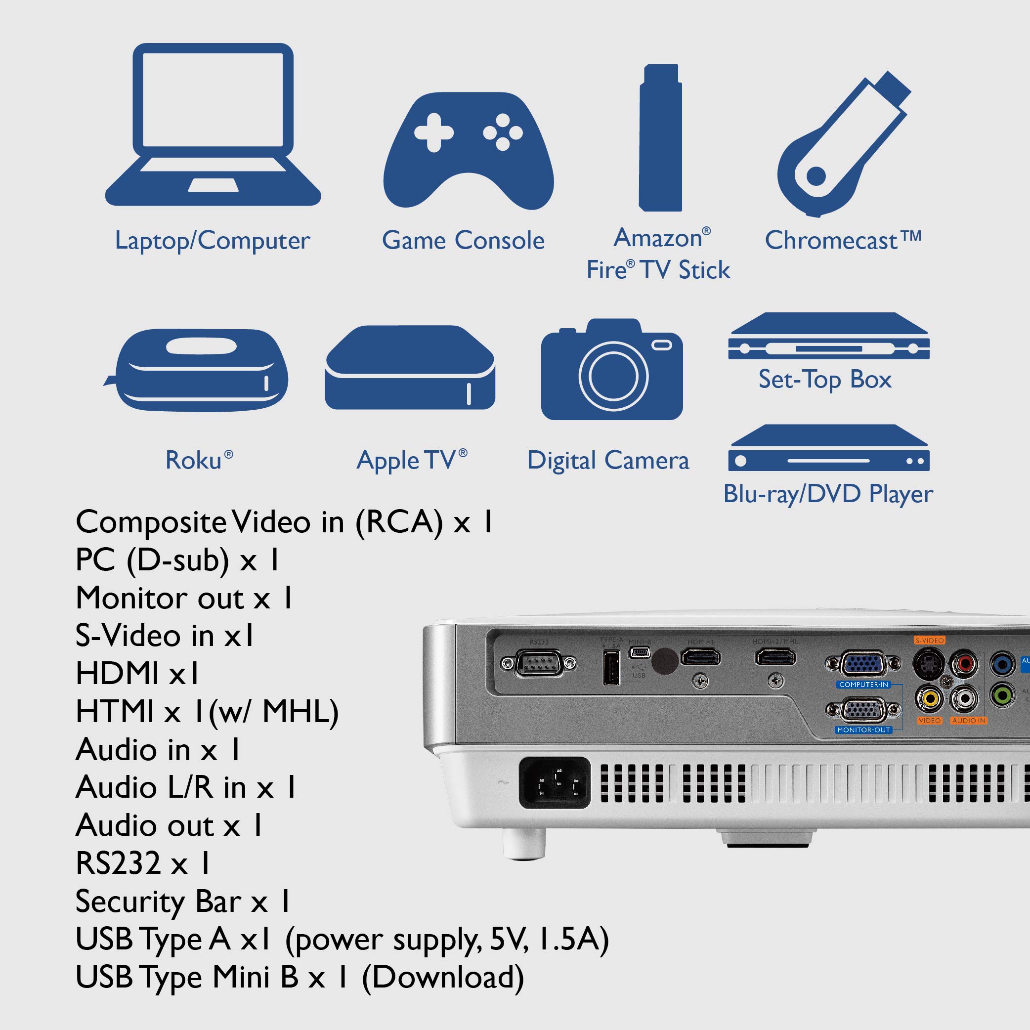 BenQ WXGA DLP Short Throw Projector (MW632ST), 3200 Lumens, WXGA 1280x800, HDMI, 10W Speaker, Keystone, 87”@4.5ft, 1.2x Zoom (Renewed)