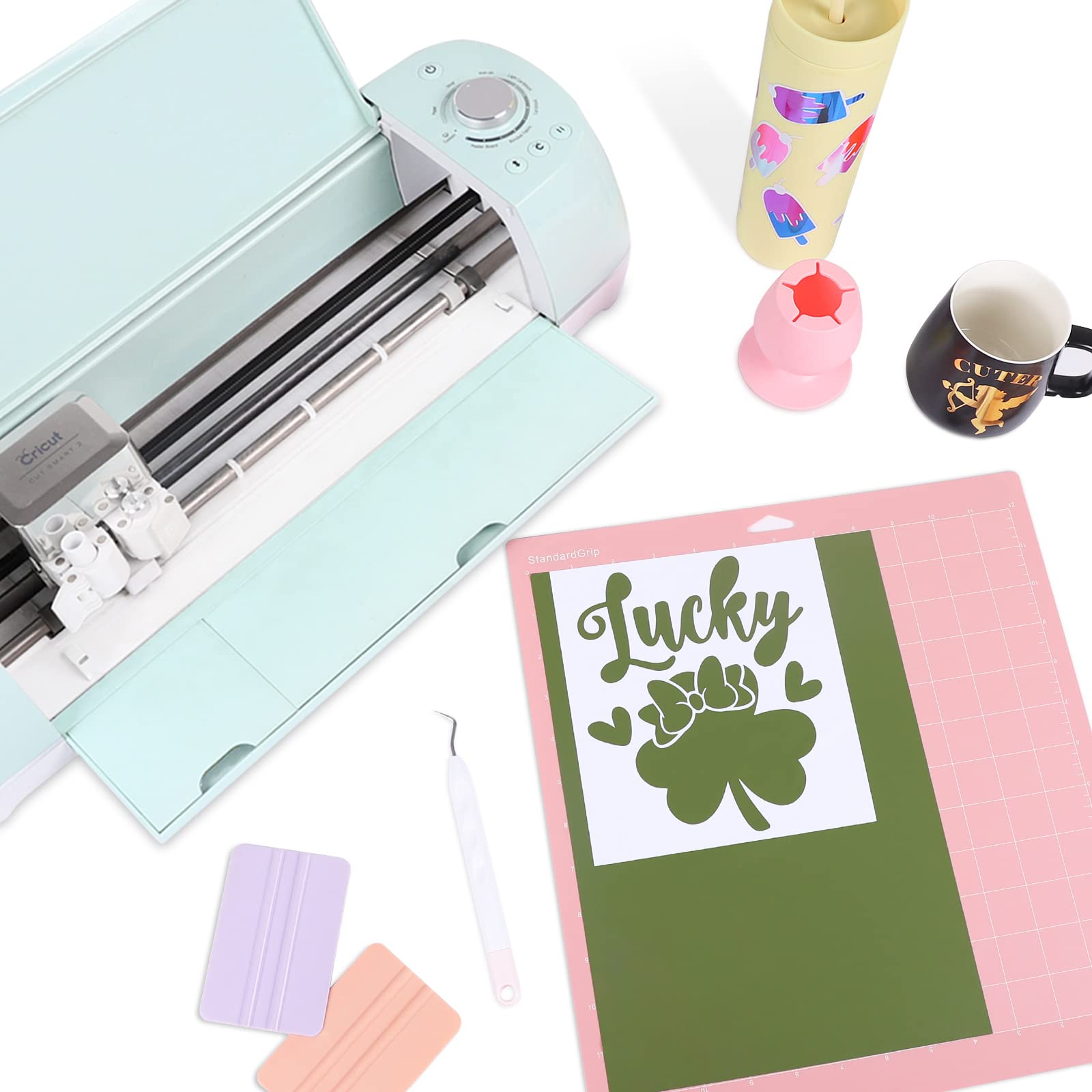 Cutting Mat for Cricut Maker 3/Maker/Explore 3/Air(12"x12",6 Mats,StandardGrip,LightGrip,StrongGrip)Multiple Adhesive Sticky replacement Cutting Mats