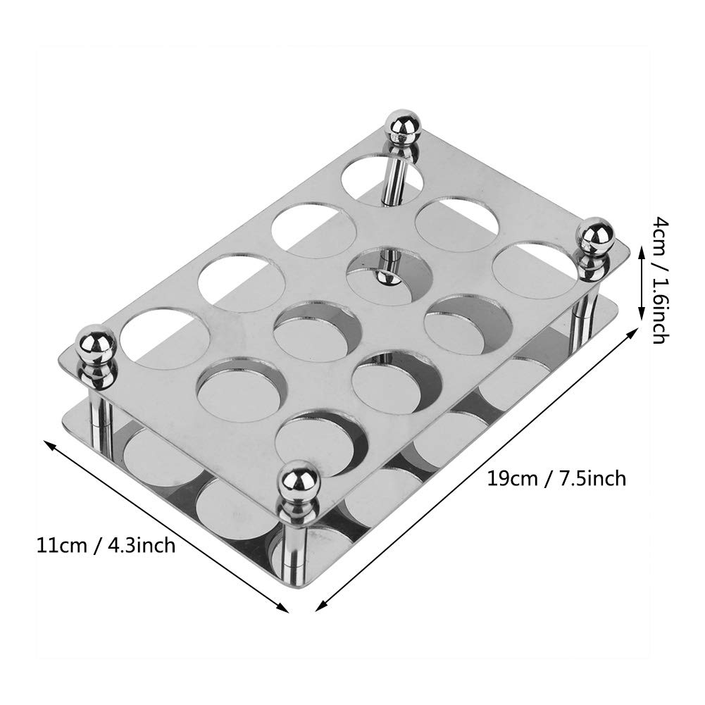 OKJHFD Wine Glass Holder with 12 Holes,Stemless Wine Cup Storage Rack for Wine Lovers Bar Display Storage Rack Without Swing (4.3x7.5x1.6 in)