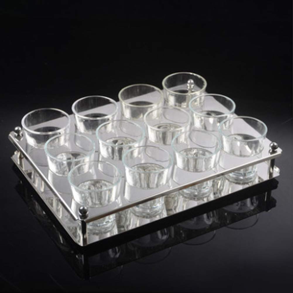 OKJHFD Wine Glass Holder with 12 Holes,Stemless Wine Cup Storage Rack for Wine Lovers Bar Display Storage Rack Without Swing (4.3x7.5x1.6 in)