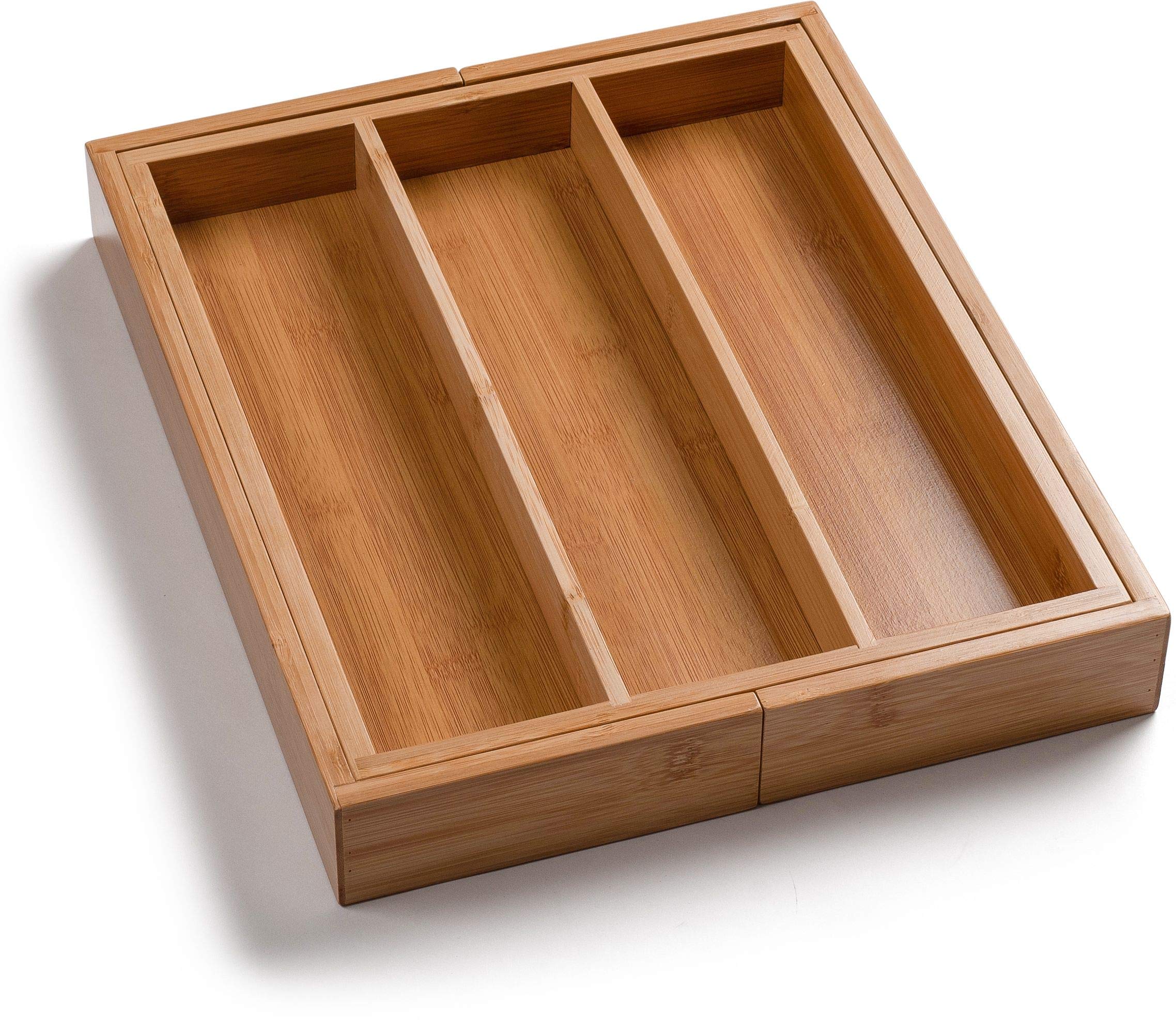 Bellemain Expandable Bamboo Drawer Organizer - Large Kitchen Utensil Holder for Cutlery, Silverware, Flatware Storage - Utensil Organizer for Kitchen Drawers, Desk, Junk Drawer Organizer Tray, 5-Slot