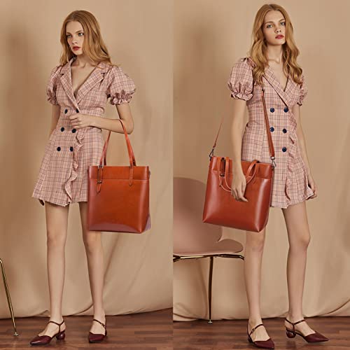 FALAN MULE Handbags Wallet for Women Genuine Leather Tote Bags Top Handle Satchels Adjustable Straps Shoulder Bag