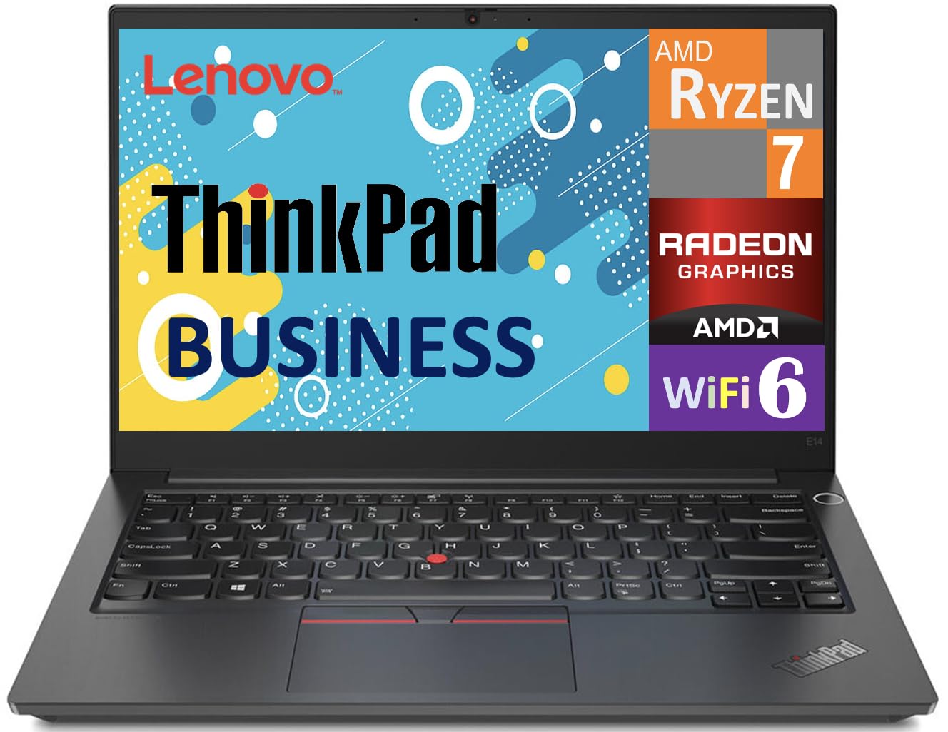 Lenovo ThinkPad E14 Gen 3 14.0" 60Hz FHD IPS Business Laptop (AMD Ryzen 7 5700U 8-Core, 8GB RAM, 256GB SSD, AMD Radeon, WiFi 6, Bluetooth 5.2, Webcam, HDMI, Win 10 Pro) w/Hub