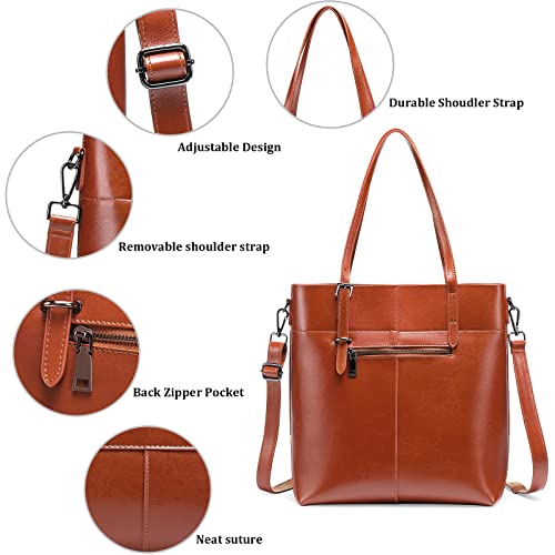 FALAN MULE Handbags Wallet for Women Genuine Leather Tote Bags Top Handle Satchels Adjustable Straps Shoulder Bag