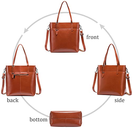 FALAN MULE Handbags Wallet for Women Genuine Leather Tote Bags Top Handle Satchels Adjustable Straps Shoulder Bag