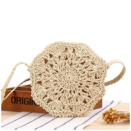 Naimo Straw Crossbody Bags for Women Rattan Bag Woven Straw Shoulder Handbag Purse Handmade Weaving Summer Beach Bag
