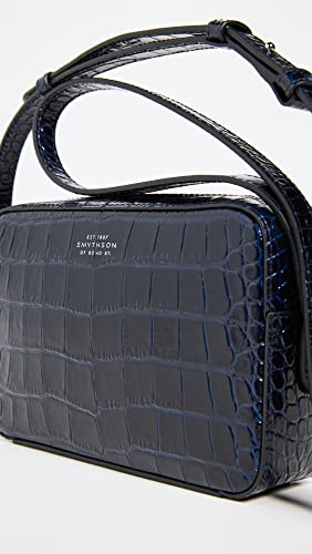 Smythson Women's Small Camera Bag, Navy, Blue, One Size