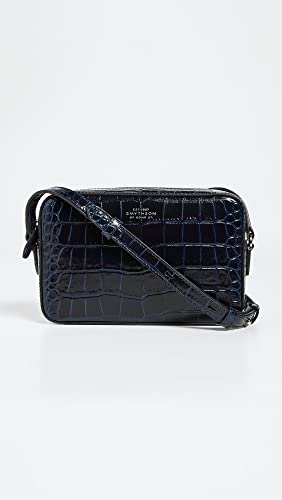 Smythson Women's Small Camera Bag, Navy, Blue, One Size