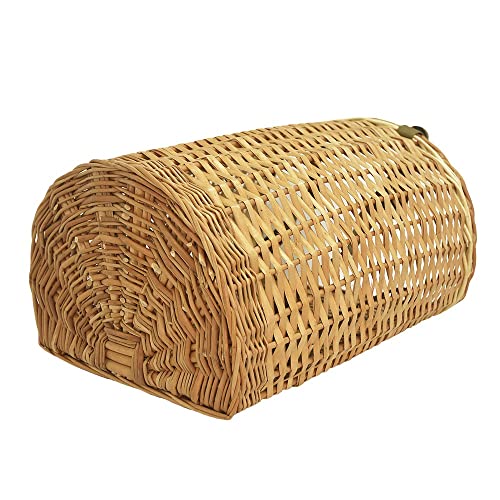 Acropolis Wicker Forage Basket - Basket for Mushroom Picking - Mushrooms Bag - Foraging Bag with Straps for Forager - Belt Forage Basket Pouch for Hiking, Camping, Hunting, X-Large (RNG-6)