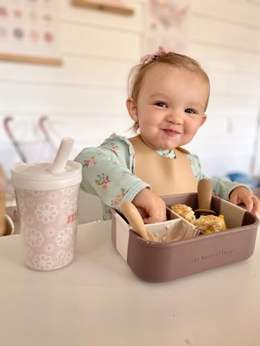 The Dearest Grey Leakproof Silicone Bento Box For Adults & Kids (Purple Tie Dye)