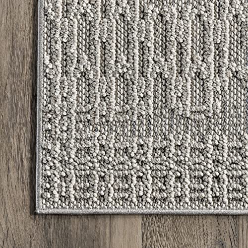 nuLOOM Teagan Textured Abstract Area Rug, 7' 10" x 10', Grey