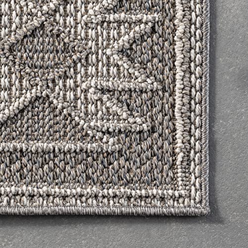nuLOOM Theresa Textured Southwestern Area Rug, 6' 7" x 9', Grey