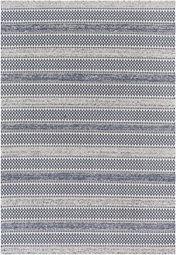 Mark&Day Area Rugs, 8x10 Stone Bohemian/Global Dark Blue Area Rug, Denim/Gray/White for Living Room, Bedroom or Kitchen (7'10" x 10'2")
