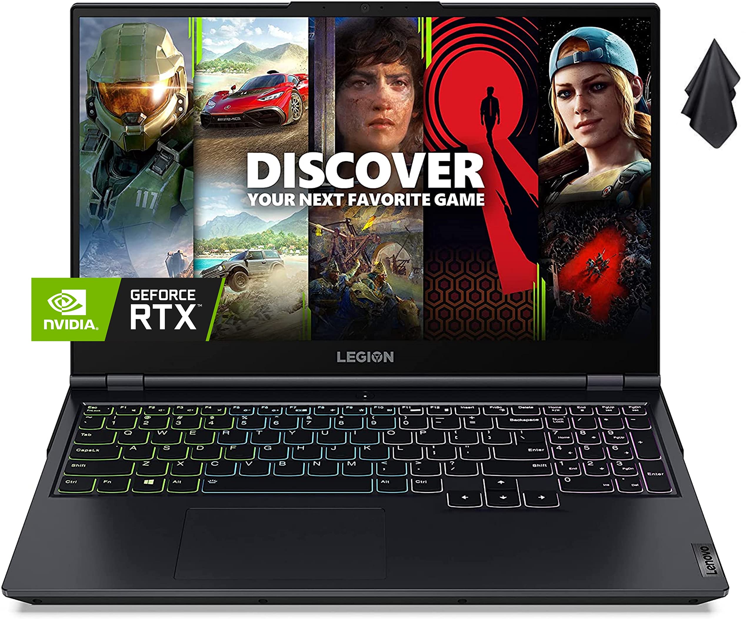 Lenovo Legion 5 Gaming Laptop, 15.6" FHD 165Hz Display, AMD Ryzen 7 5800H, GeForce RTX 3050Ti, 32GB RAM, 1TB NVMe PCIe SSD, RGB Backlit Keyboard, Wireless-AX, DP, HDMI, Windows 11 Home