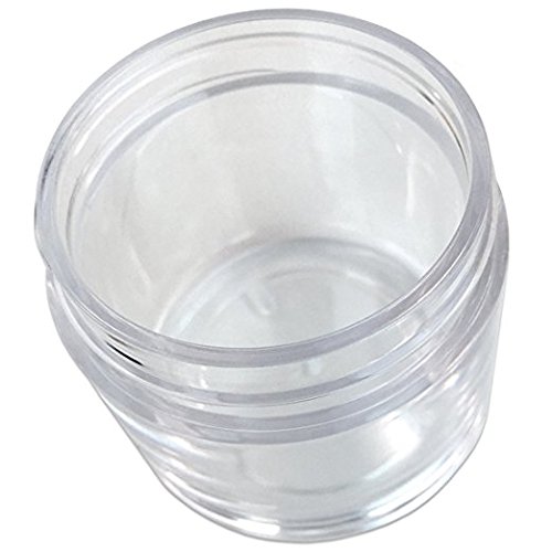 (Quantity: 30 Pieces) Beauticom 30G/30ML (1 Oz) Round Clear Jars with Black Flat Top Lids for Beads, Gems, Glitter, Charms, Small Arts and Crafts - BPA Free