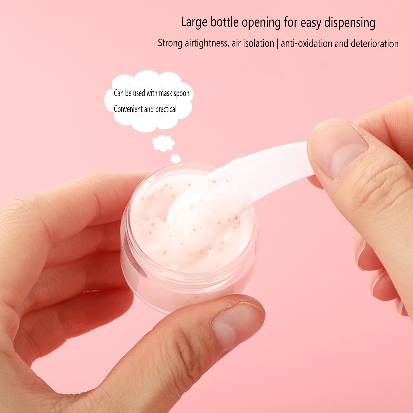 24 Pcs 15ml/0.5oz Cosmetic Jars with Lids,Plastic Jars Round Clear Cosmetic Container Jars with White Lids, Plastic Slime Jars for Beauty Product, Lotion, Cream, Travel Storage (White Lid)