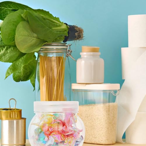 Mini Halloween Candy Jar Plastic Halloween Candy Jars with Lids 20PCS Pumpkin Shaped Clear Cookie Jar Container Storage Jars for Coffee Bean Nut Spices Canister Party Sweet