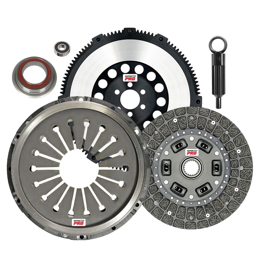 ClutchMaxPRO Heavy Duty OEM Clutch Kit with Chromoly Flywheel Compatible with 1987-1992 Toyota Supra Turbo 3.0L 7M-GTE 5-speed R154 MK3 (CP16063HDLSF-CK)