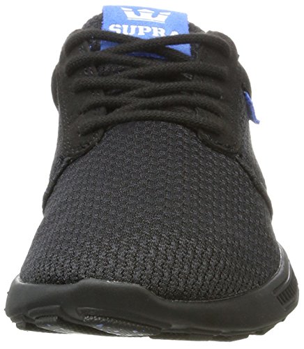 SUPRA Unisex-Adult Hammer Run Skate Shoe, Black-Royal, 10 Regular US