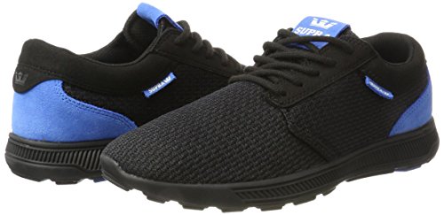 SUPRA Unisex-Adult Hammer Run Skate Shoe, Black-Royal, 10 Regular US