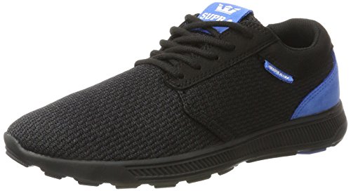 SUPRA Unisex-Adult Hammer Run Skate Shoe, Black-Royal, 10 Regular US