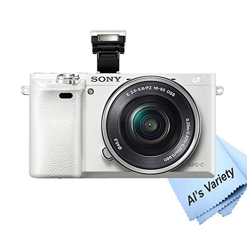 Sony a6000 Mirrorless Digital Camera(Graphite) with 16-50mm Lens + 32GB Card, Tripod, Case, and More (18pc Bundle)