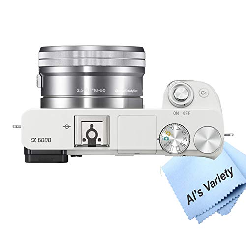 Sony a6000 Mirrorless Digital Camera(Graphite) with 16-50mm Lens + 32GB Card, Tripod, Case, and More (18pc Bundle)