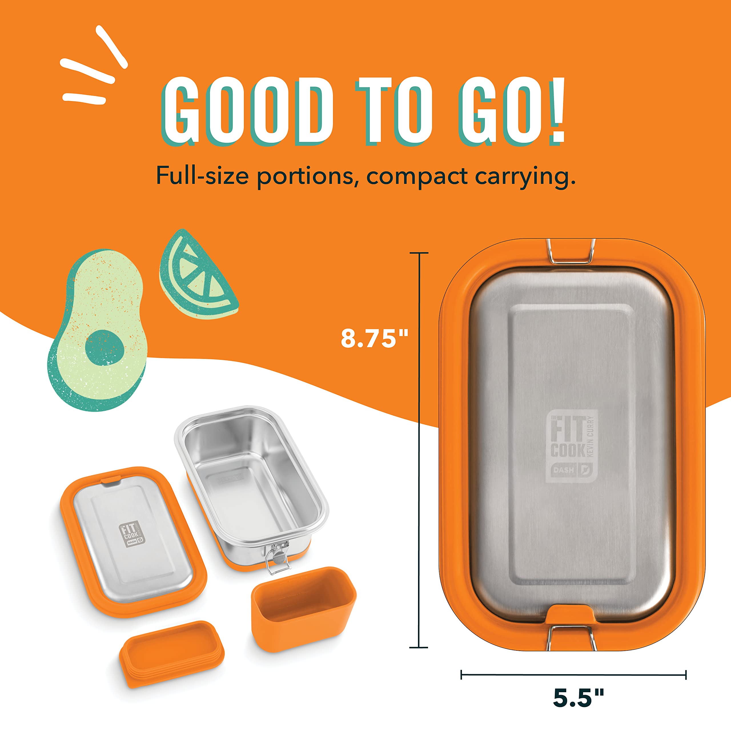 DASH The Fit Cook x Stainless Steel Lunch Box