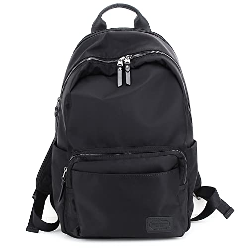 Camelia de Amour Women backpack purse Fashion Nylon Rucksack medium size (t295-134 black-black)