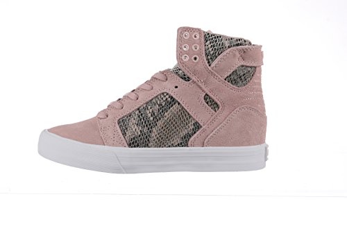 Supra Women's Elyse Walker Skytop Wedge, Pink/Brown/White, Medium / 9 B(M) US