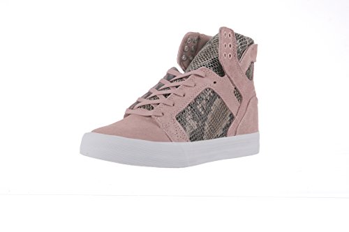 Supra Women's Elyse Walker Skytop Wedge, Pink/Brown/White, Medium / 9 B(M) US