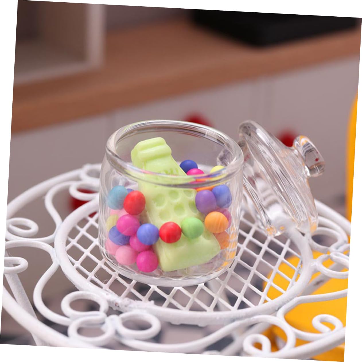 HOOTNEE 2 Pcs Miniature Jar Clear Jars Terrarium Tools Home Goods Home Decor Apothecary Jars Mini Tiny Clear Glass Jars Bottles Doll House Ornaments Mini Glass Jar Adornments Bell Shaped