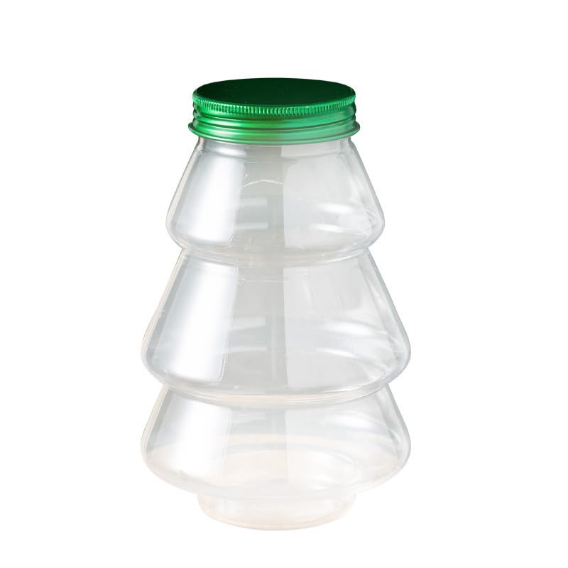 1 Pcs Christmas Tree Candy Jar Cookie Jars Xmas Biscuits Jars Candy Bottles Empty Beverage Bottles Holiday Bottle for Christmas Party Favors Clear Pumpkin Candy Jar Plastic