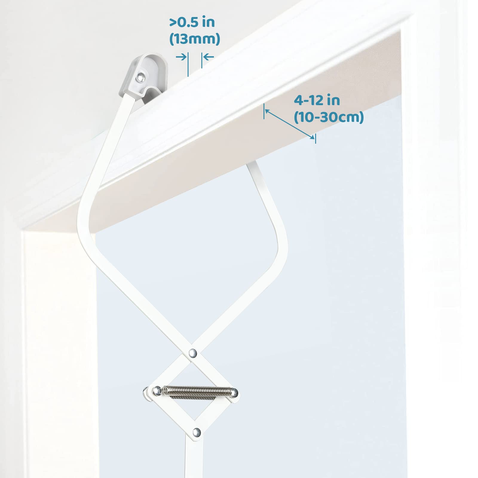 Cowiewie 2 in 1 Baby Door Jumper w/ Baby Walking Harness Function, Baby Jumper with Door Clamp Adjustable Strap and Seat, Fits 80" - 87" high Door Frame