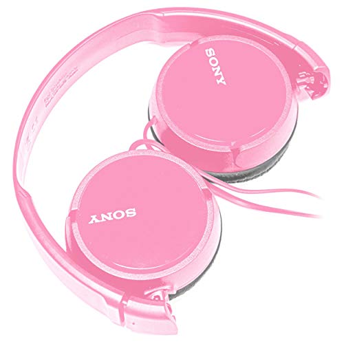 SONY Wired Over Ear Best Stereo Extra Bass Portable Foldable Headphones Headset for Apple iPhone iPod/Samsung Galaxy / mp3 Player / 3.5mm Jack Plug Cell Phone (Rose)