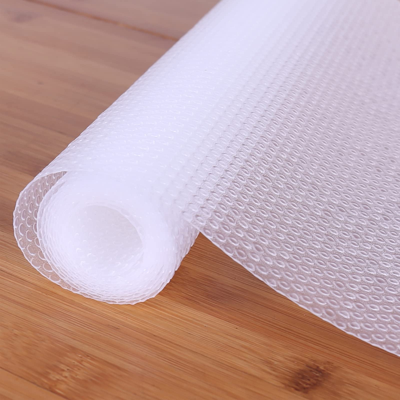 Bikoplmn Shelf Liners for Kitchen Cabinets and Drawers, Non Adhesive Anti Slip Fridge Mats, Food Grade Refrigerator Liner,2 Packs