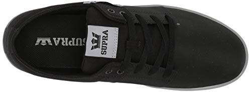 Supra Men's Low-top, Black Black Tuf Lt Grey 057, 8.5