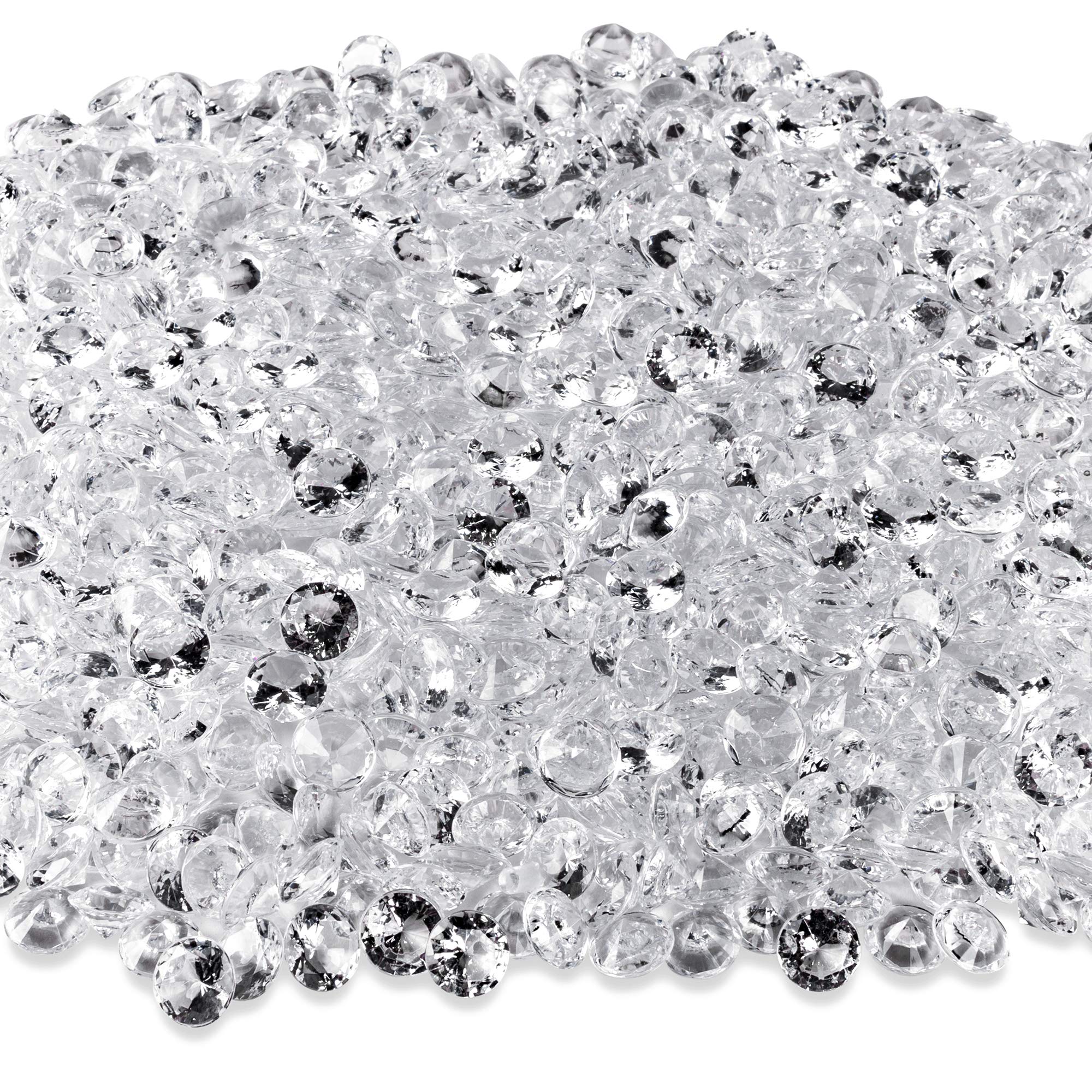 Diamond Table Confetti Party Toy Decorations for Weddings, Bridal Shower, Birthdays, Graduations, Home, and more. 800 COUNT, 4 Carat/8mm Jewels